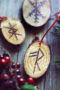 Yule Tree Rune Ornaments Wood Craft